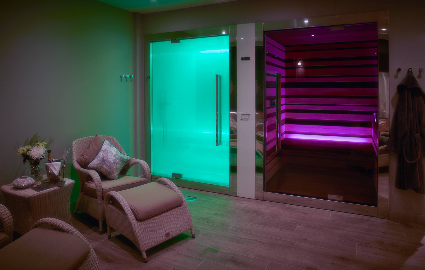 Relaxing at SPA Shell, Fishmore Hall